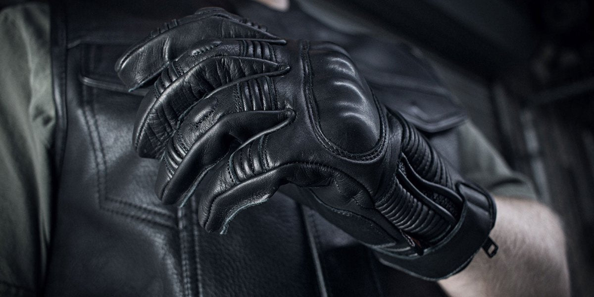 Men’s Motorcycle Leather Gloves - First Mfg Co