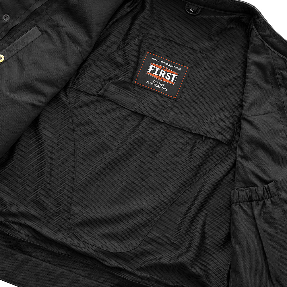 Lowrider Men's Motorcycle Leather Vest – First MFG Co