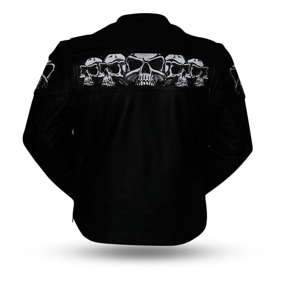 Savage Skulls Men's Motorcycle Leather Jacket – First MFG Co
