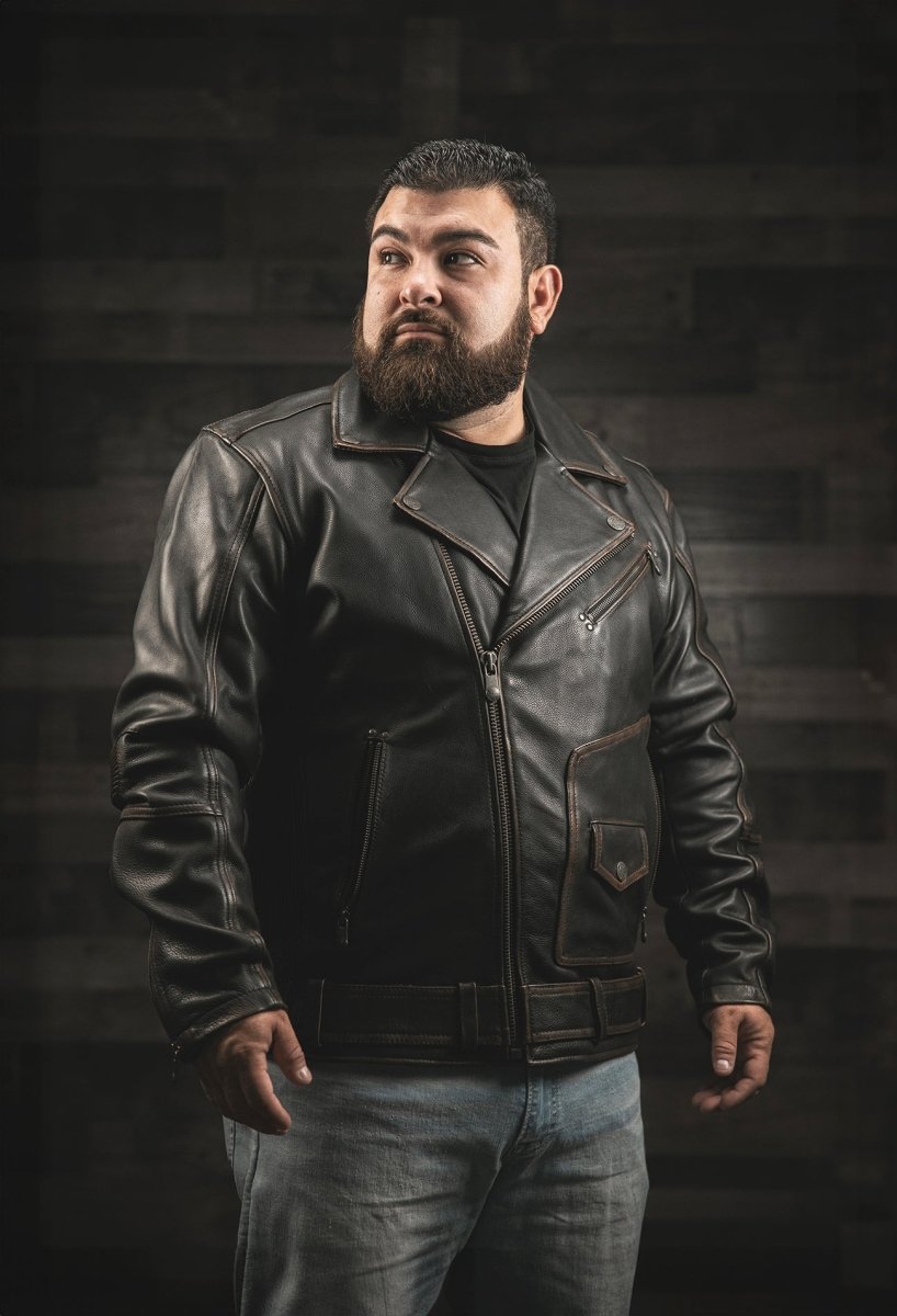 Wrath Men's Motorcycle Leather Jacket – First Manufacturing